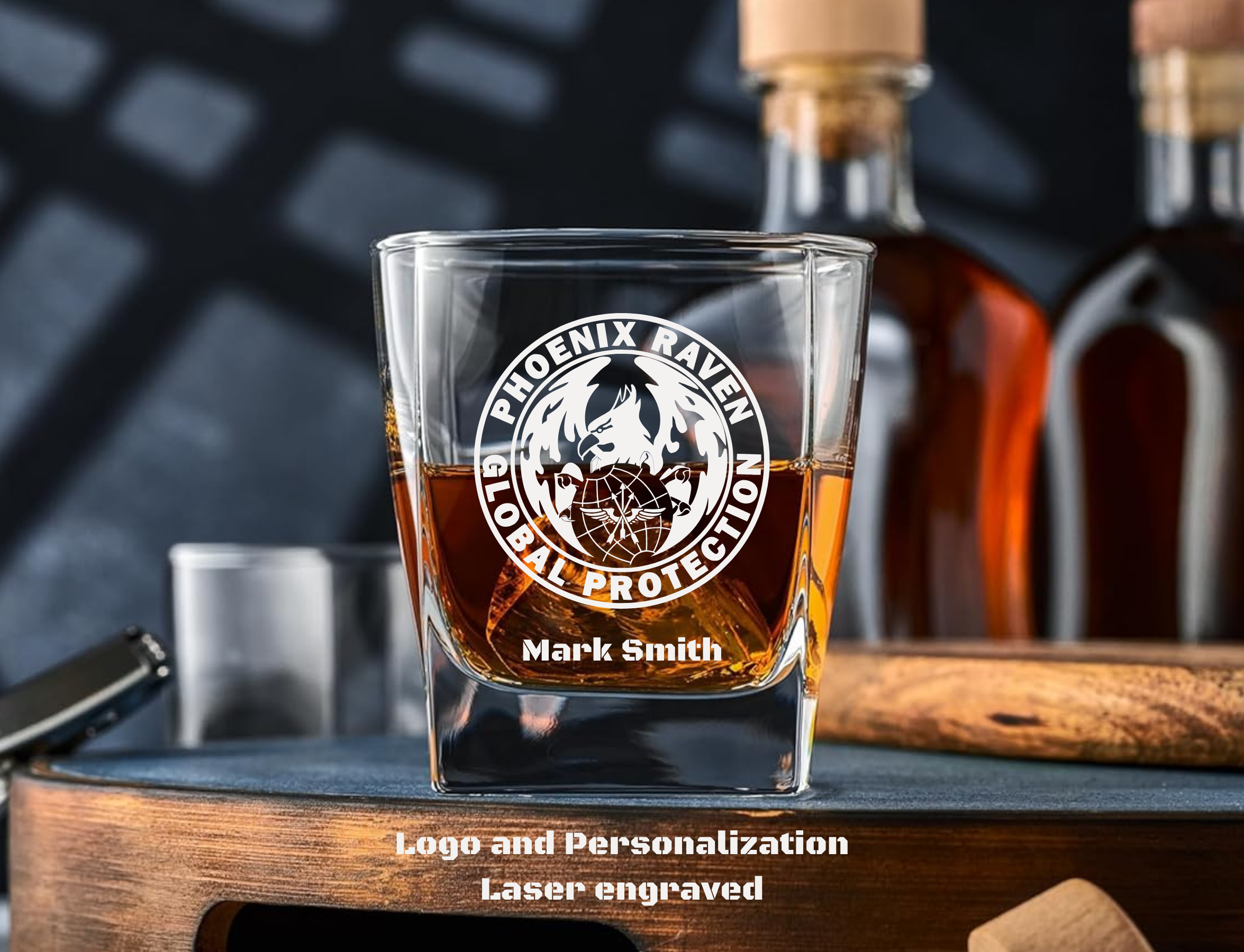 Custom USAF Phoenix Raven Engraved 11 oz Whiskey Glass – Personalized ...