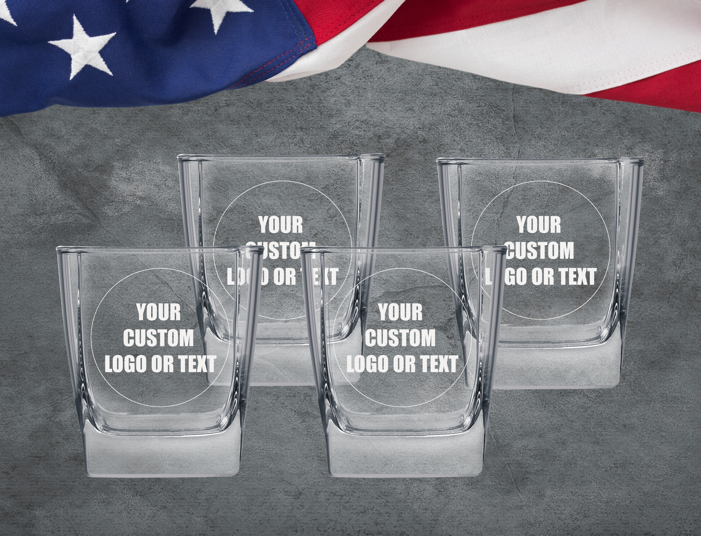 Custom Logo Engraved 11 oz Whiskey Glass – Personalized Laser Engraved ...