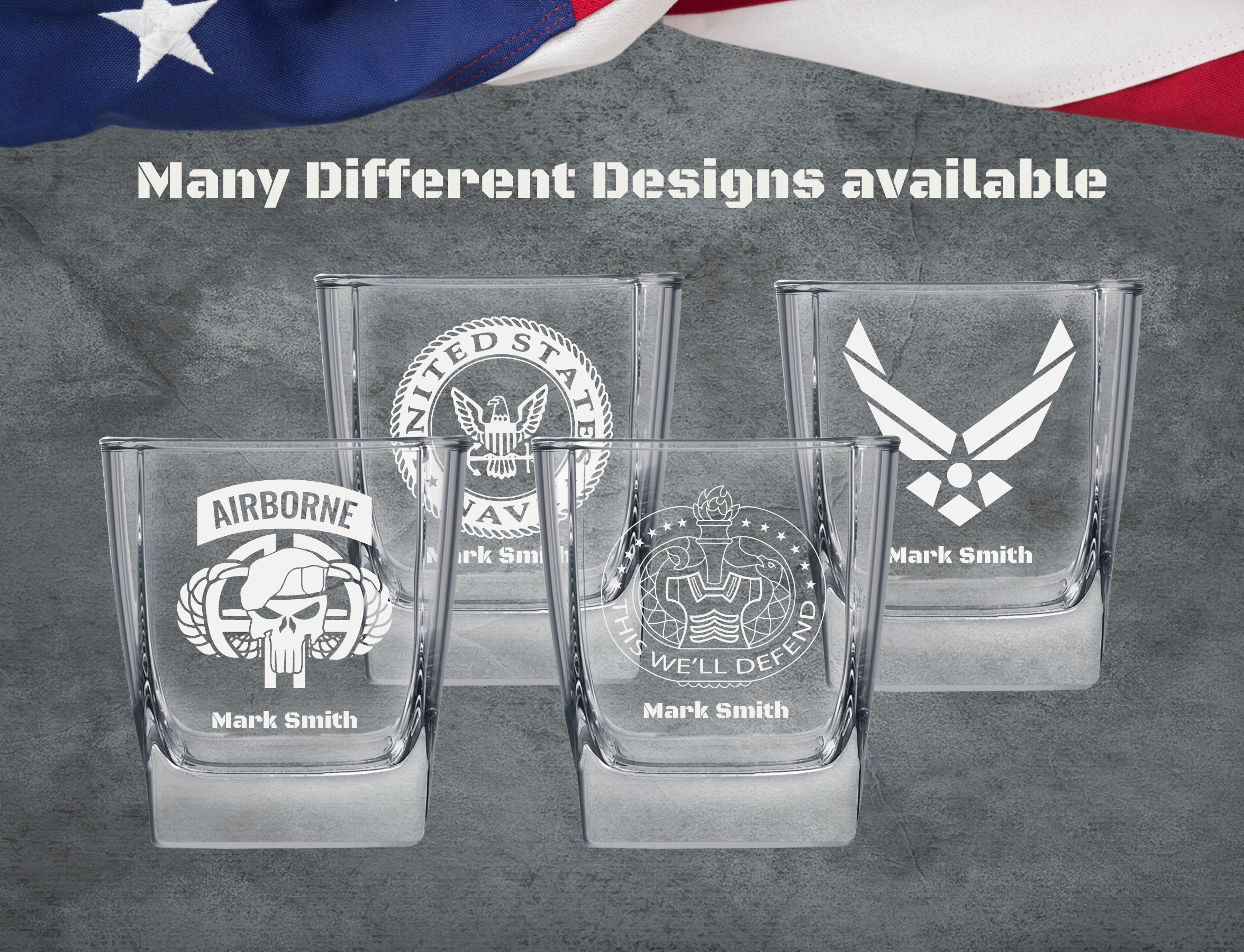 Custom USAF Phoenix Raven Engraved 11 oz Whiskey Glass – Personalized ...
