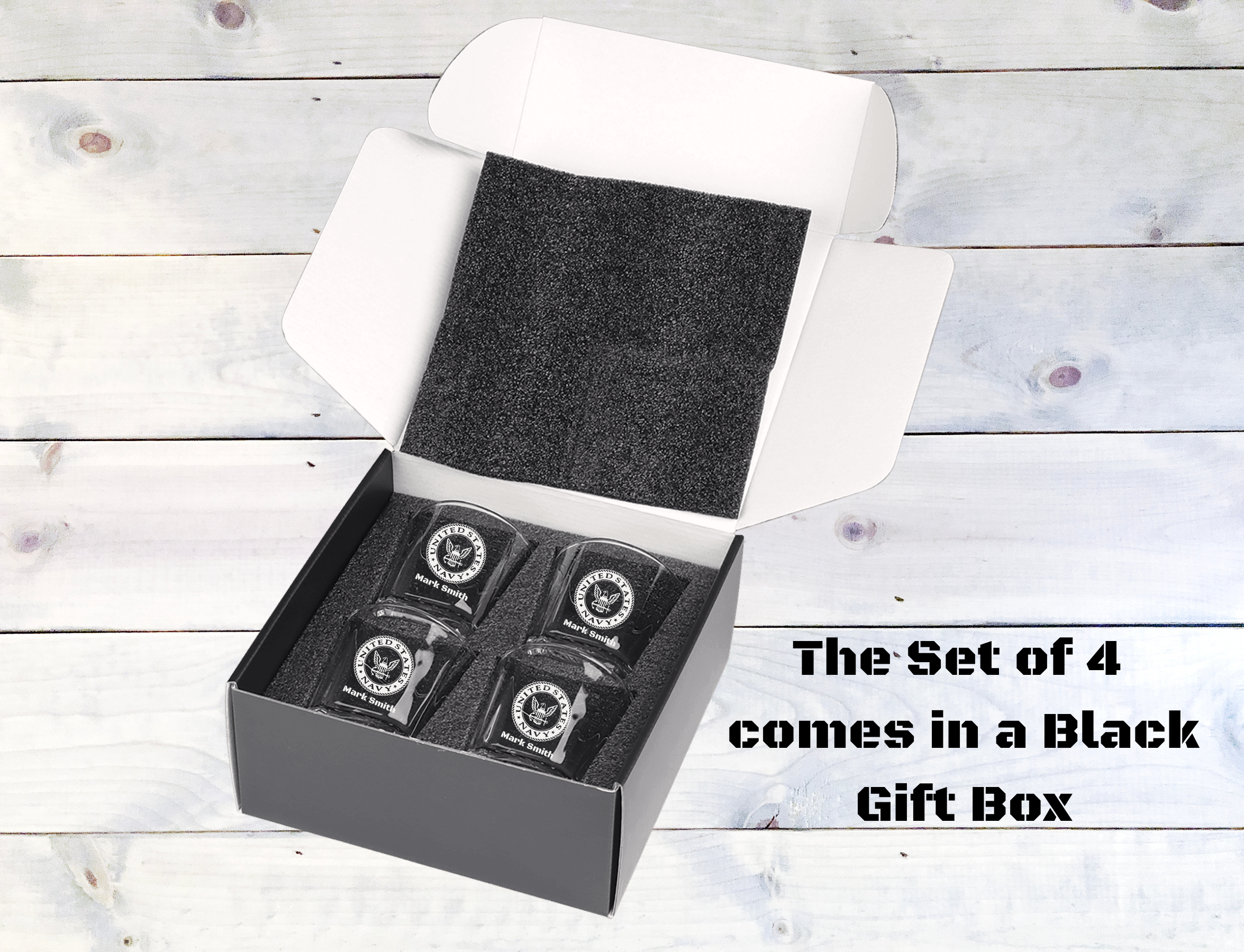 Custom US Coast Guard Engraved 11 oz Whiskey Glass – Personalized Mili ...