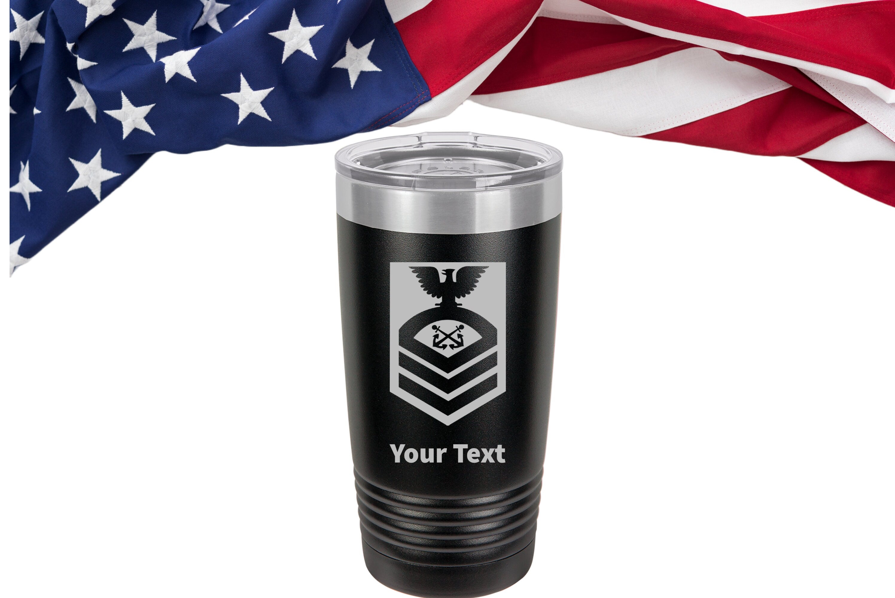 US Navy Ranks Custom Personalized Tumbler, US Navy E3 E4 E5 E6 E7, Sen ...